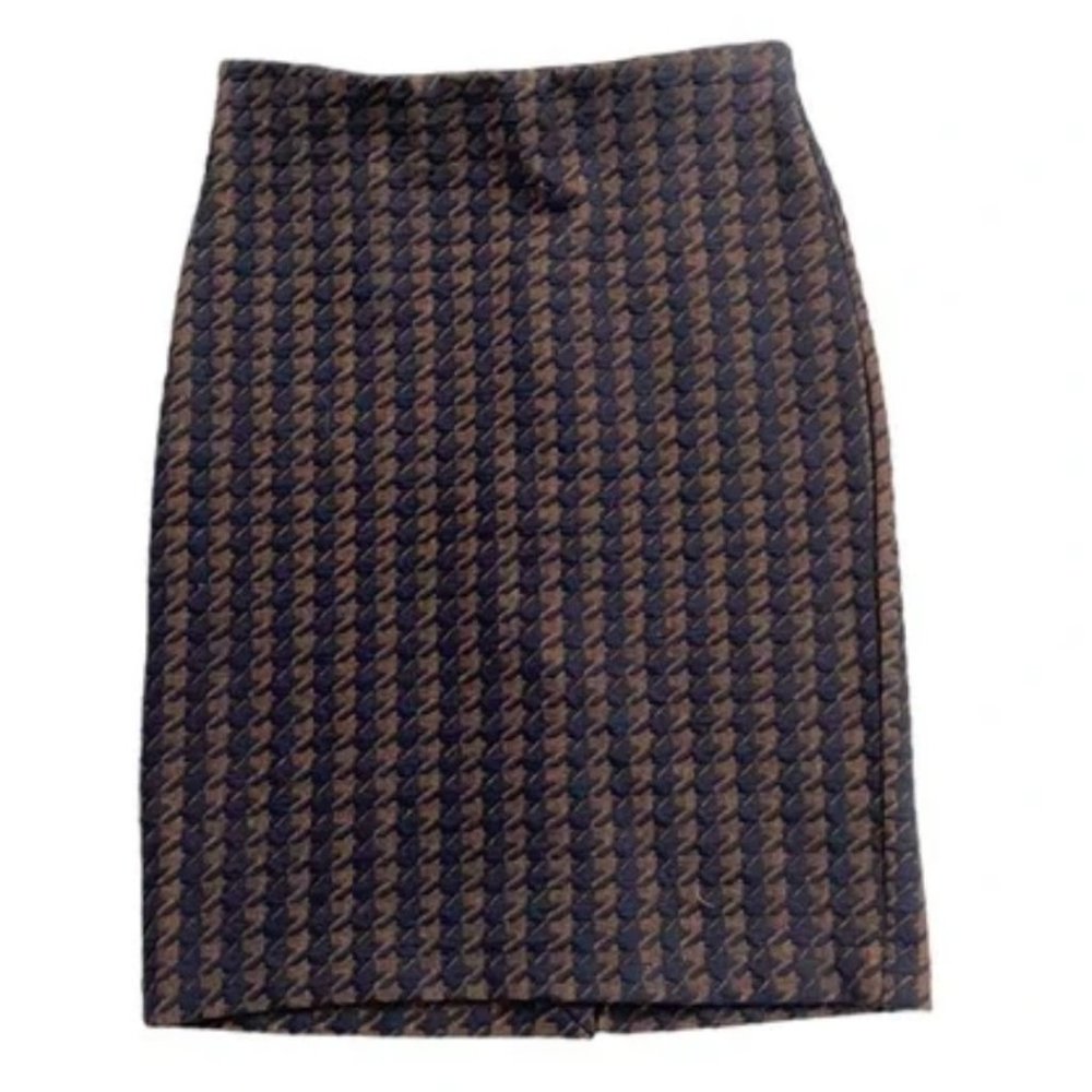 Premise Studio Houndstooth Pencil Skirt Size 8 - Navy… - Gem